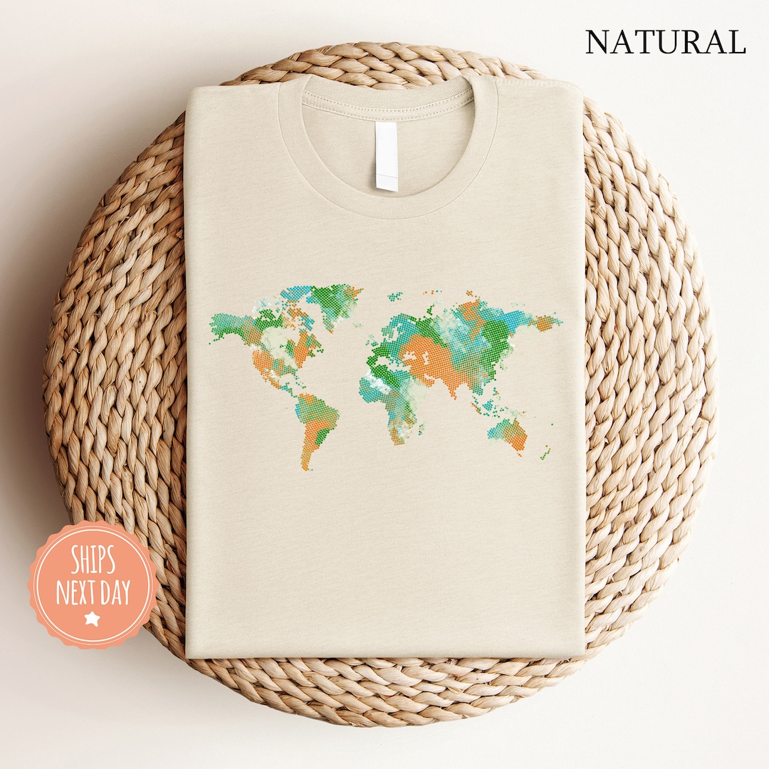 World Map T-shirt Traveler Gift Vacation Shirt Travel Lover Gift ...