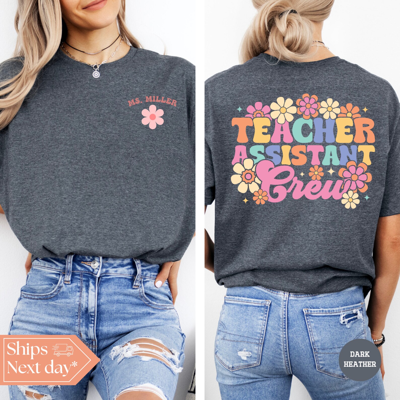 Custom Teacher Assistant T-shirt - Custom Teacher Assistant Shirt ...