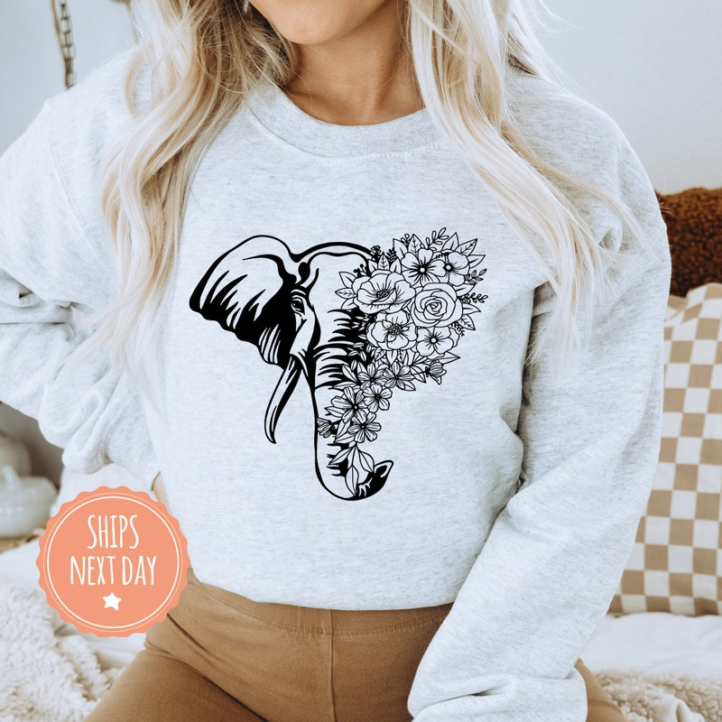 Floral Elephant - Etsy
