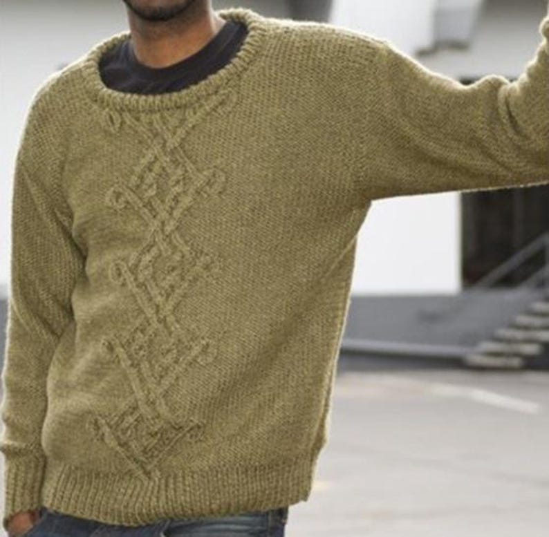 Men's Jumper Knitting Pattern PDF Download - Etsy