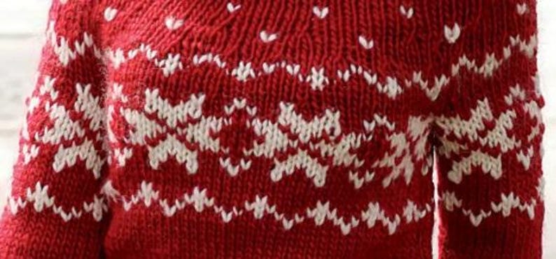Ladies Christmas Jumper Knitting Pattern PDF Download - Etsy