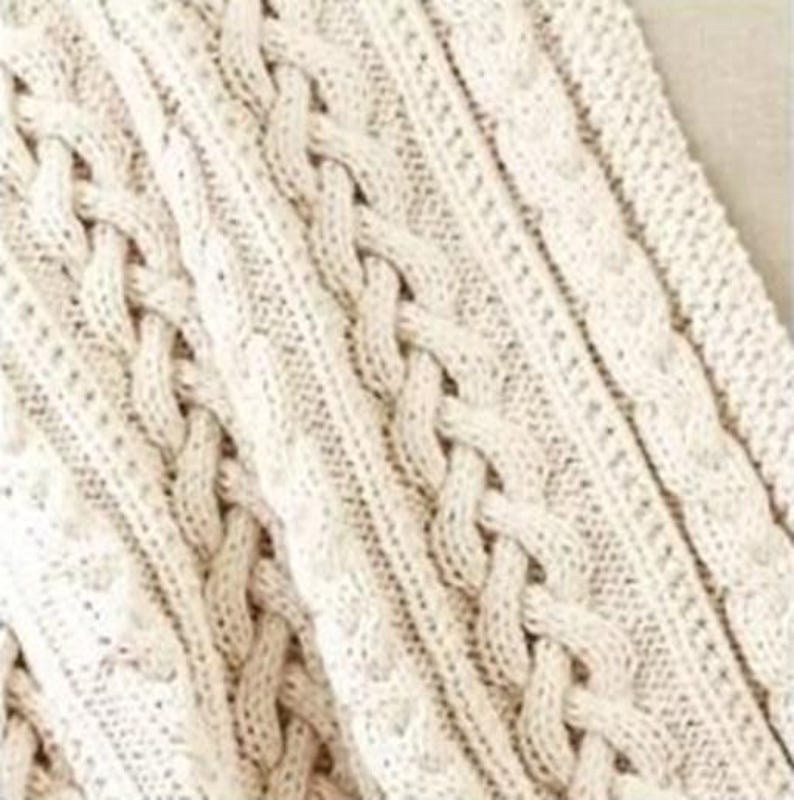 Cable Blanket - Knitting Pattern - PDF Download - Etsy