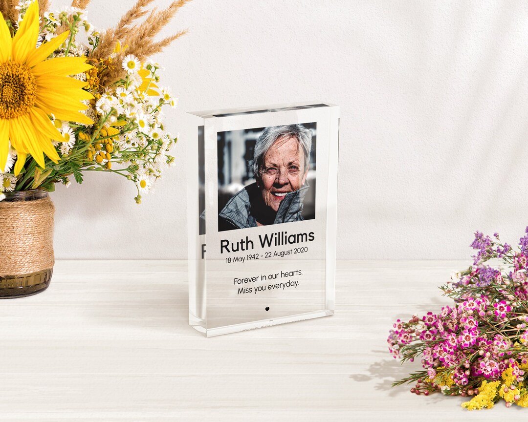 Personalized Memorial Acrylic Block: Sympathy Gift, Loss of Loved One ...