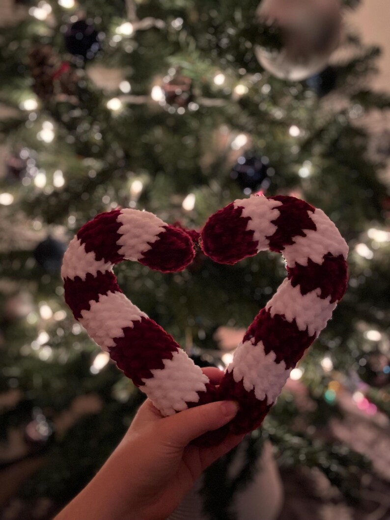 Candy Cane Crochet Plushie - Etsy
