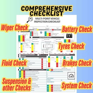 Vehicle Inspection Checklist, Printable PDF for Car Maintenance, Pre ...