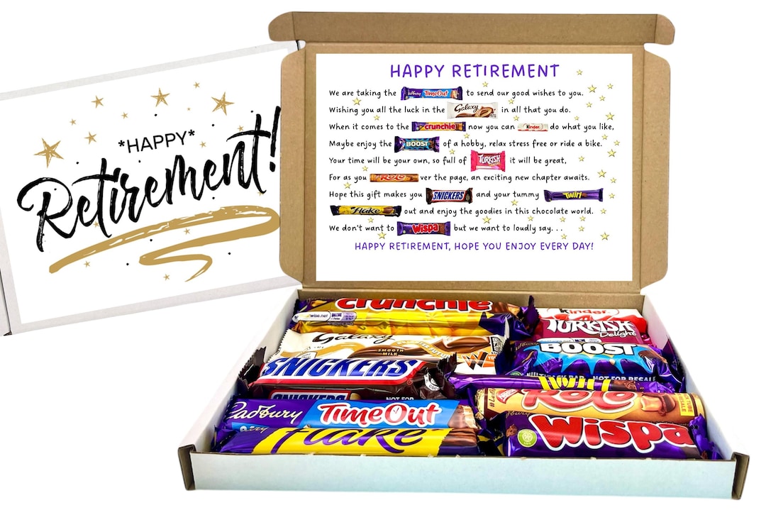 Happy Retirement Gift Chocolate Treat Selection Box, Letterbox ...