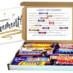 Retirement Chocolate Treat Box With Fun Poem - Letterbox Gift ...