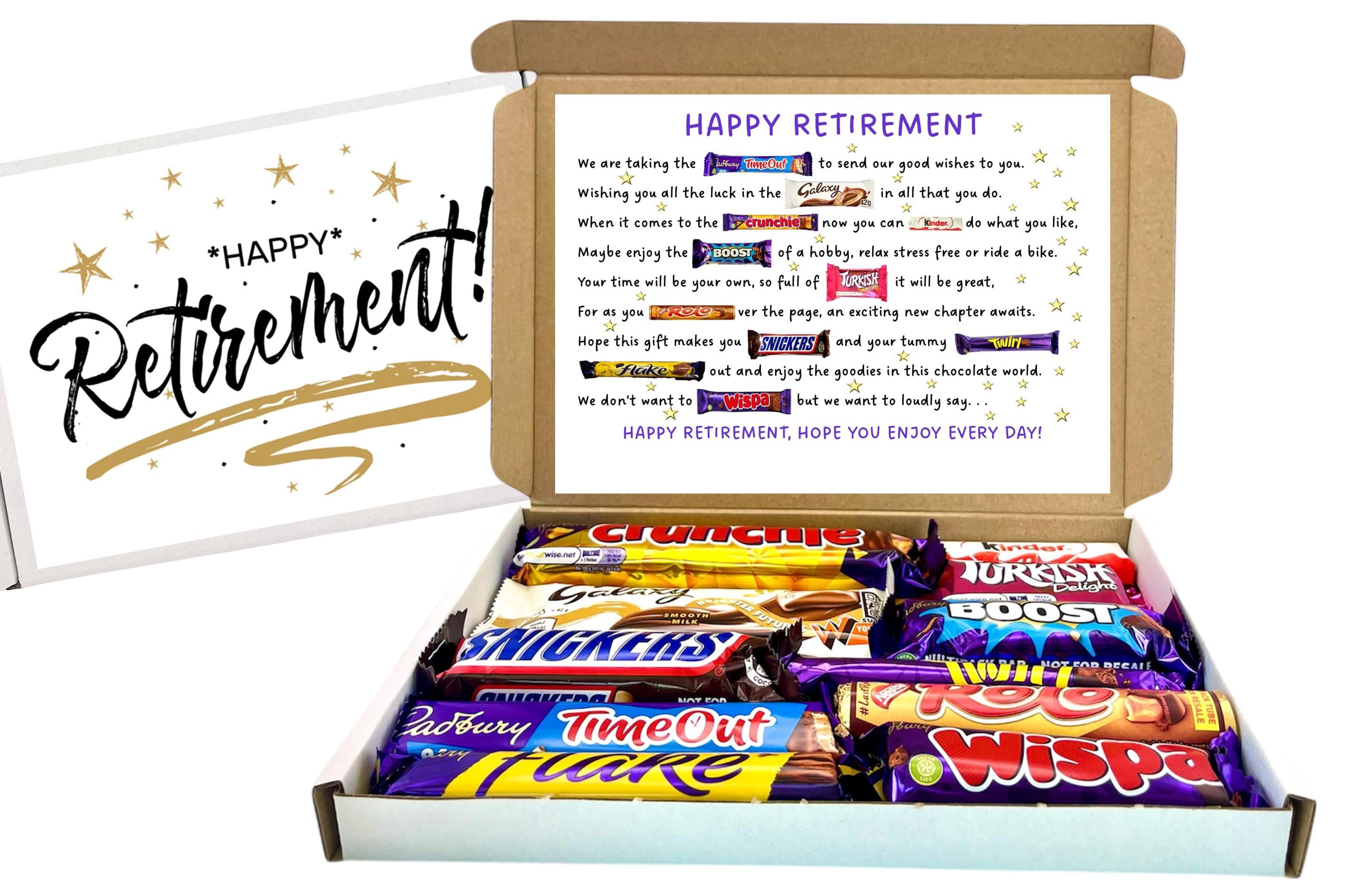 Retirement Chocolate Treat Box With Fun Poem - Letterbox Gift ...