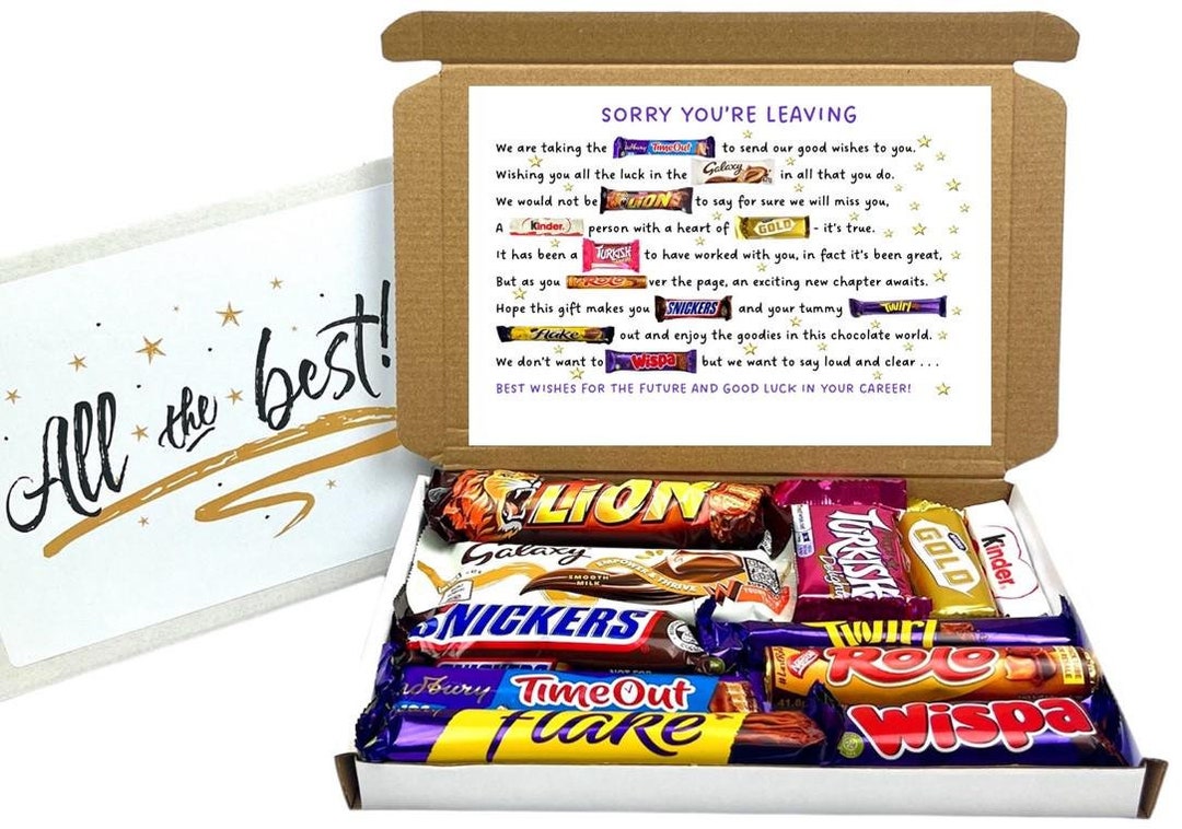 Personalised Option Leaving Gift Chocolate Selection Box With Poem ...