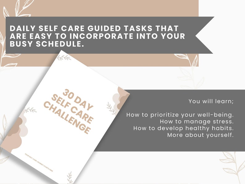 Self-care Planner Printable Self-love Journal Mental Health Worksheet ...