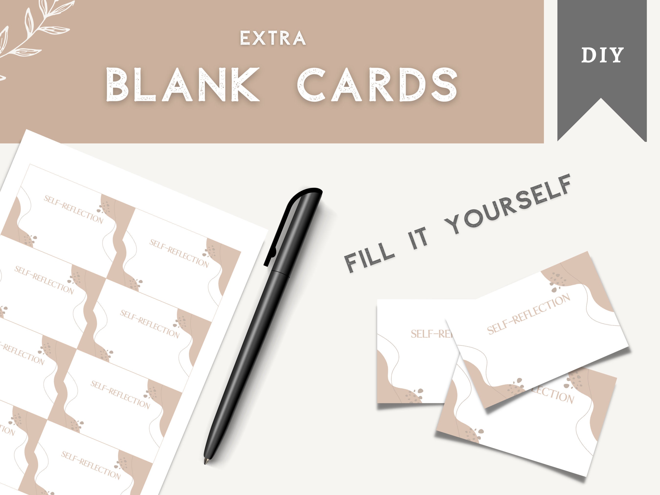 Printable Self Reflection Cards, 64 Self Reflection Prompts, Self ...