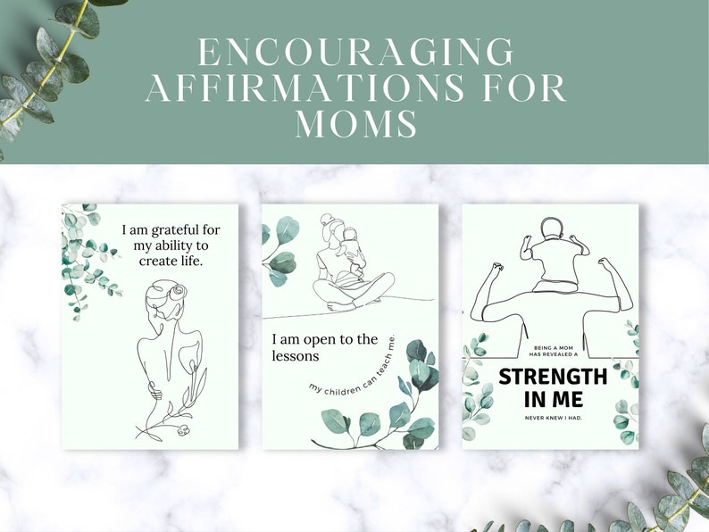 Affirmation Cards for Mothers Printable, New Mom Gift Idea, Mother's ...
