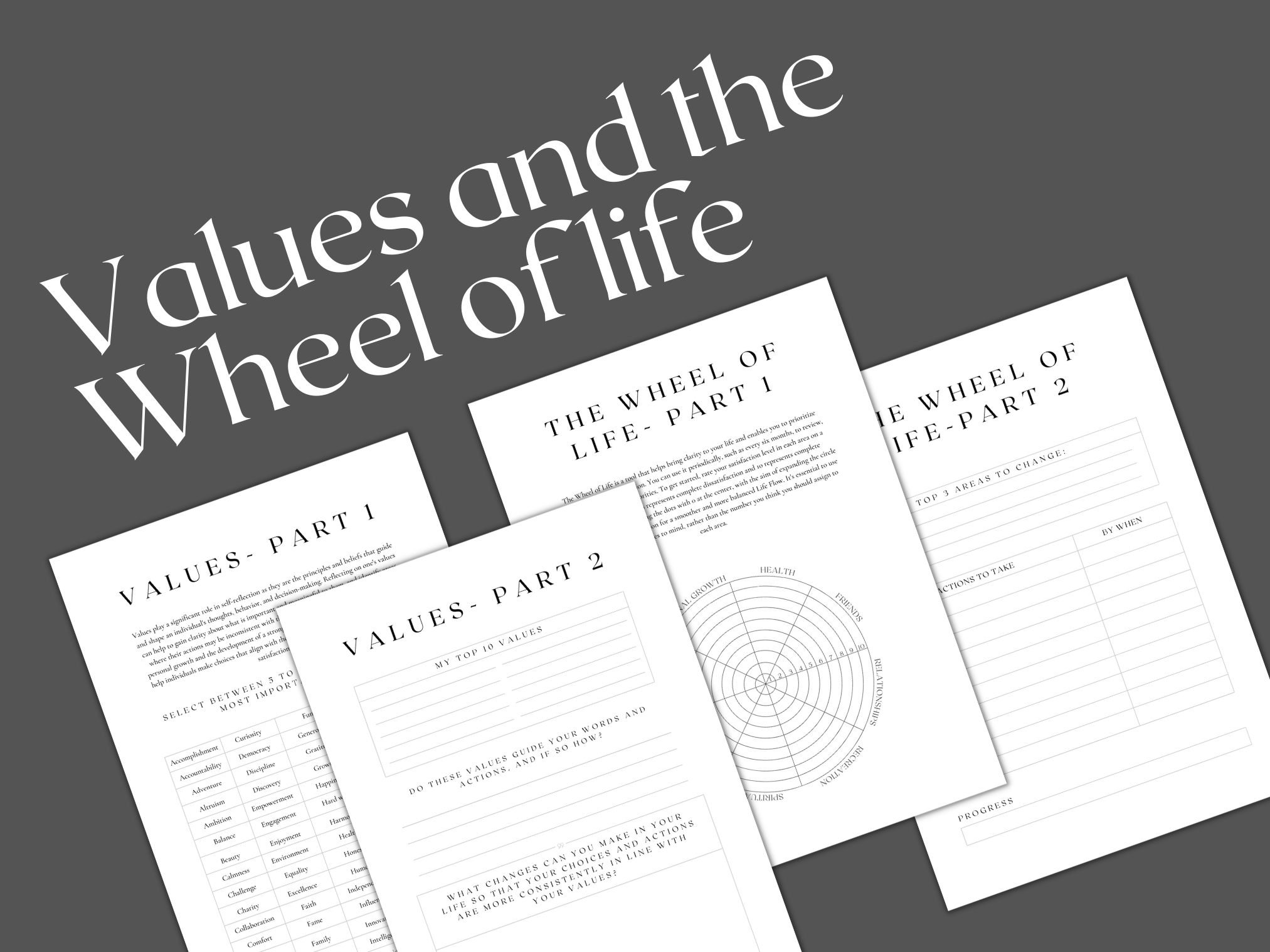 Self Reflection Workbook Bundle Reflection Journal Daily Etsy