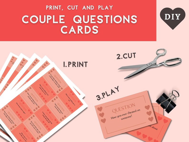 Printable 110 Couples Question Cards | Couple Game| Date Night Game ...