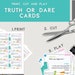 Truth or Dare Printable Party Game | Drinking Game |party Activity ...