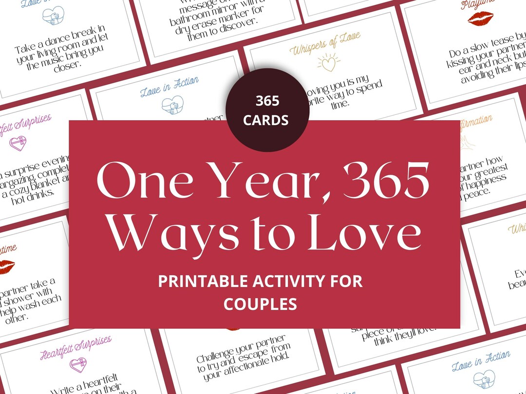 365 Days of Love and Connection – Printable Couple Game Activity ...
