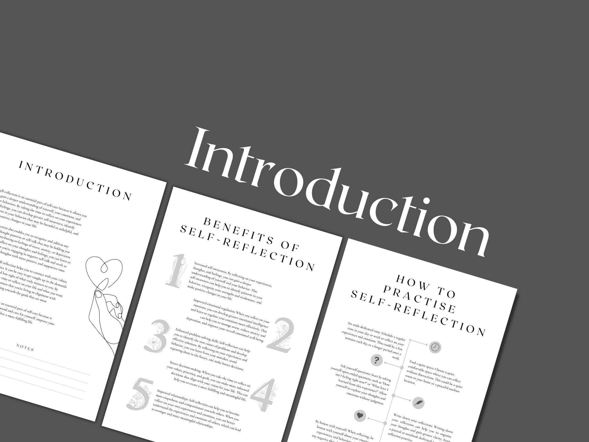 Self Reflection Workbook Bundle Reflection Journal Daily - Etsy