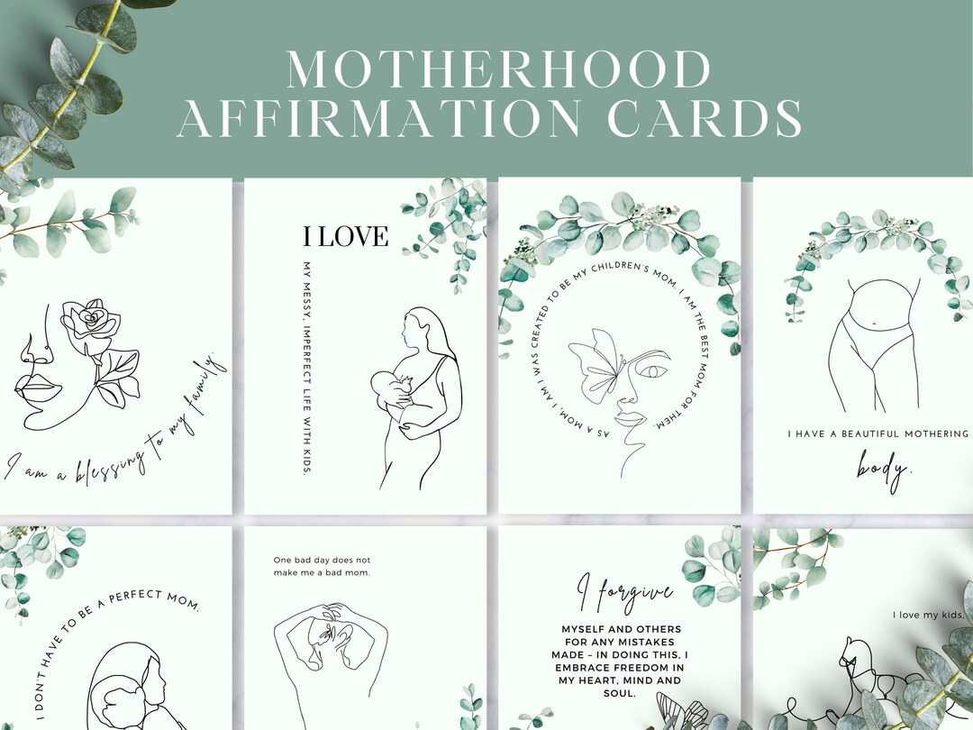 Affirmation Cards for Mothers Printable, New Mom Gift Idea, Mother's ...