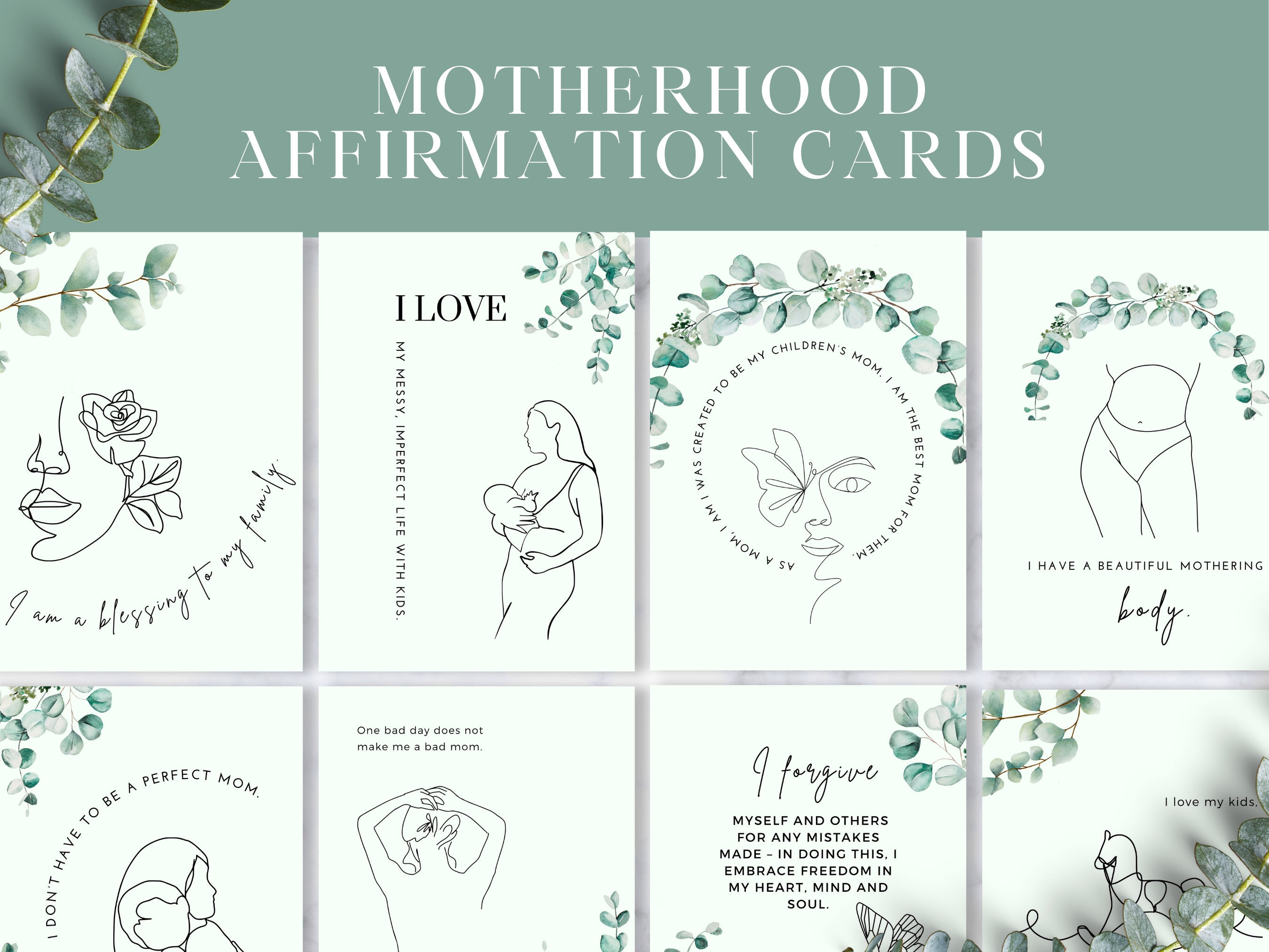 Affirmation Cards for Mothers Printable New Mom Gift Idea - Etsy Hong Kong