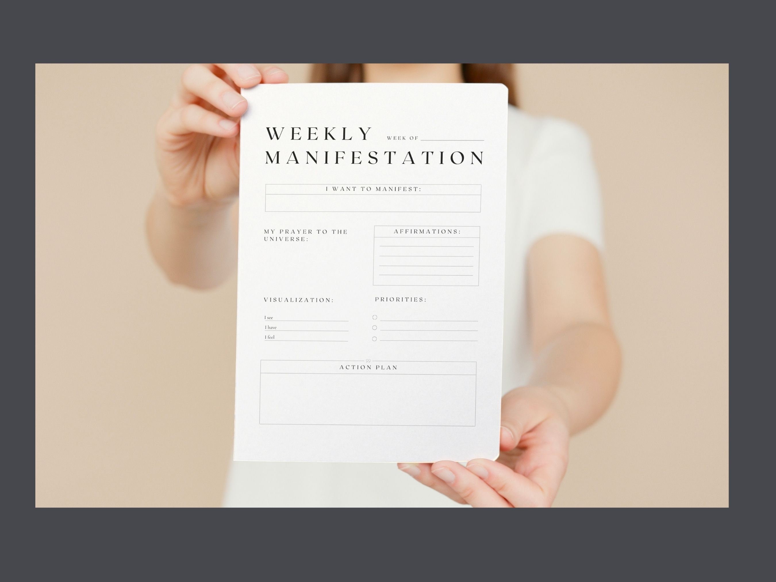 Self Care Planner, Self Love Journal, Gratitude Log, Manifestation, Wellness Planner, Mental ...