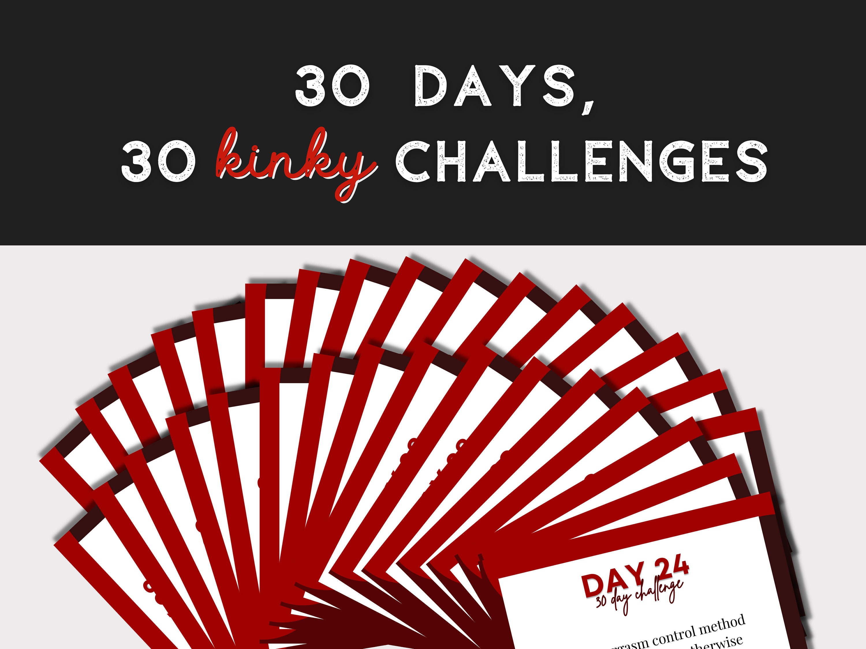 Printable 30 Day Sex Challenge Sexy Date Night Game Couples Bucket