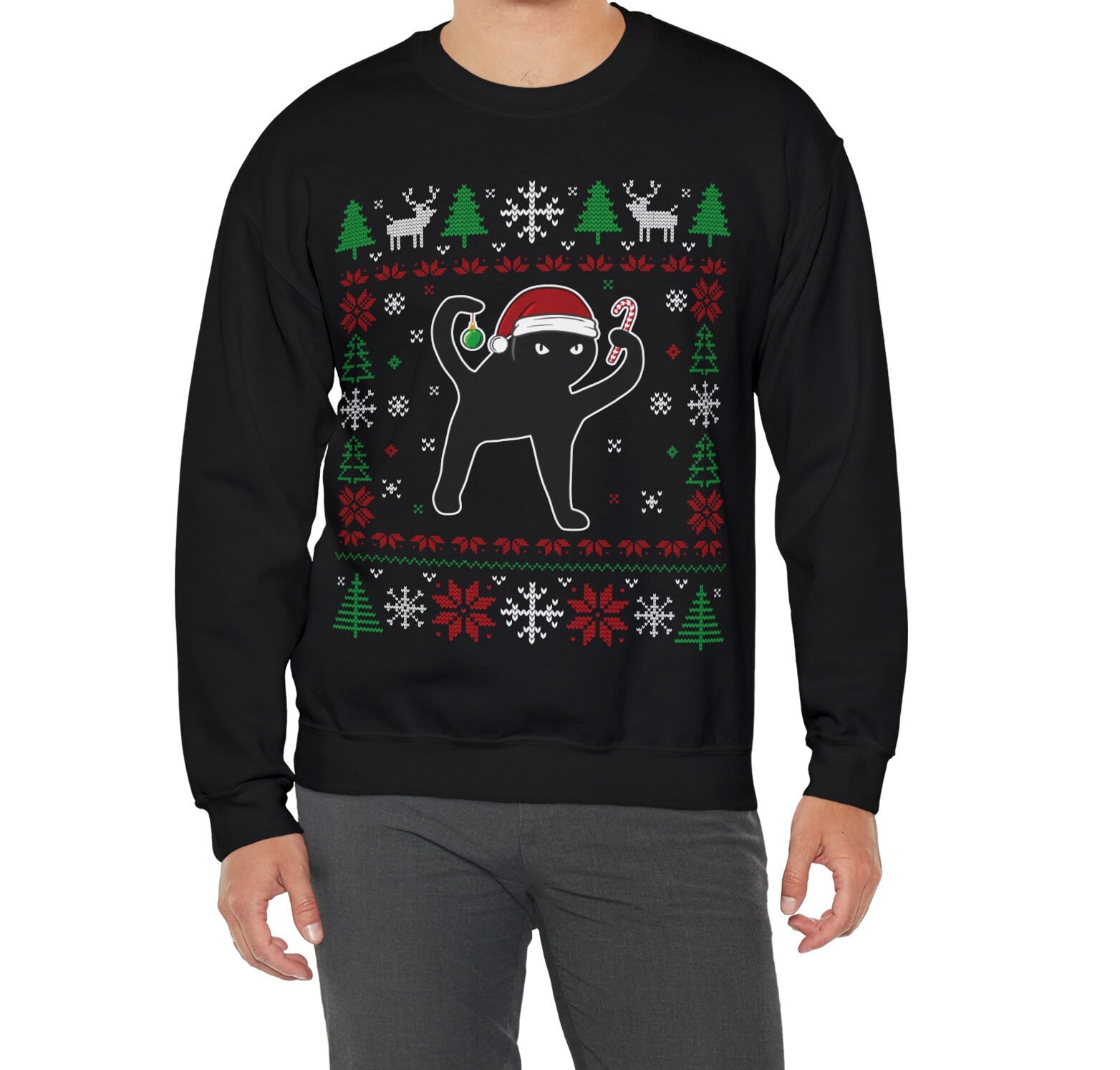 Cursed Cat Meme Sweater Angry AF Black Cat Sweatshirt Cursed - Etsy