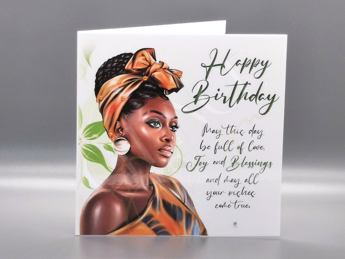 Happy Birthday Black Woman Happy Birthday Black Greeting - Etsy UK