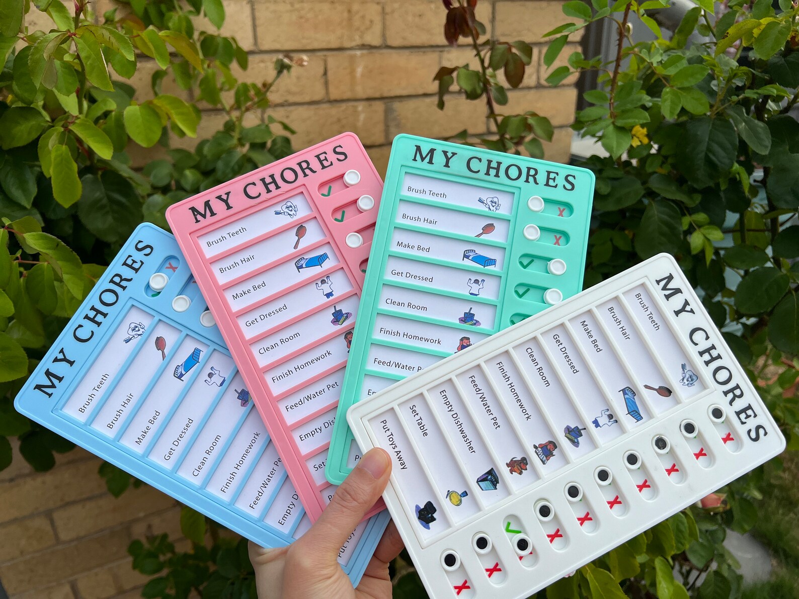 DIY Chores Chart Task List white Board Green Pink Pad - Etsy Australia