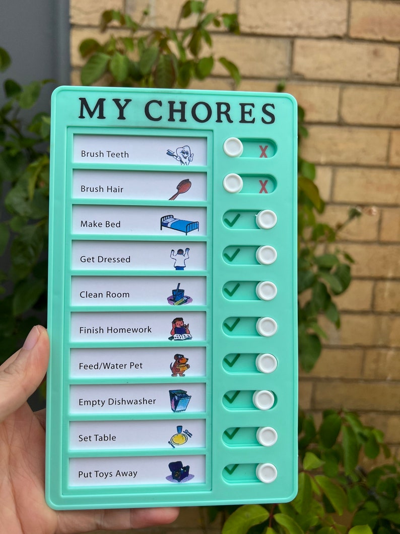 DIY Chores Chart Task List white Board Green Pink Pad - Etsy Australia