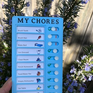 DIY Chores Chart - Task List -white Board Green Pink Pad Sliding ...