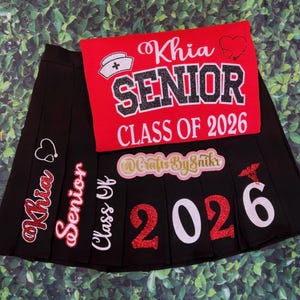 Senior Pleated Skirt Set; Graduation Outfit; Pleated Skirt Set ...