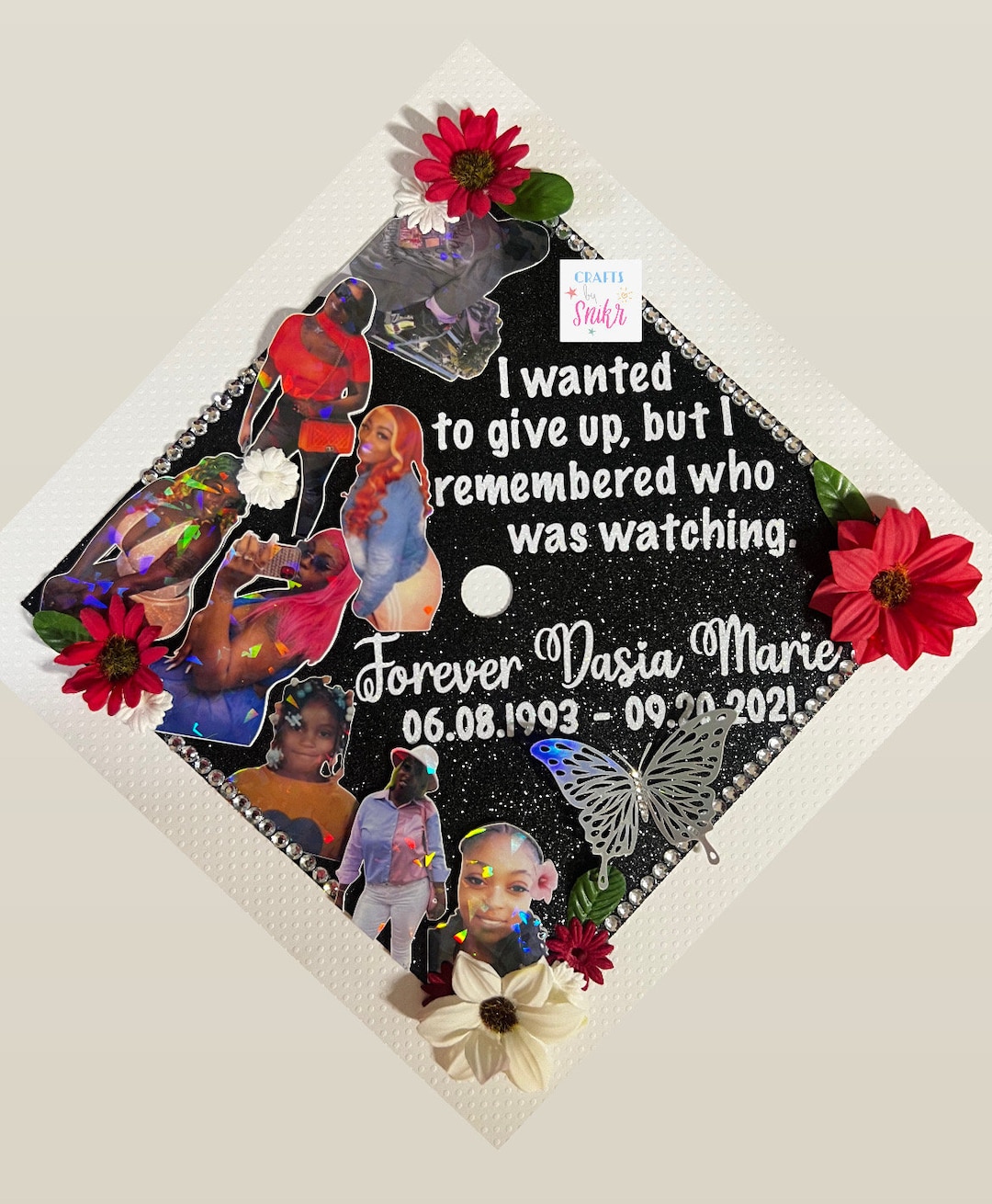 Customizable Graduation Cap Topper; Graduation; Floral Cap Topper ...