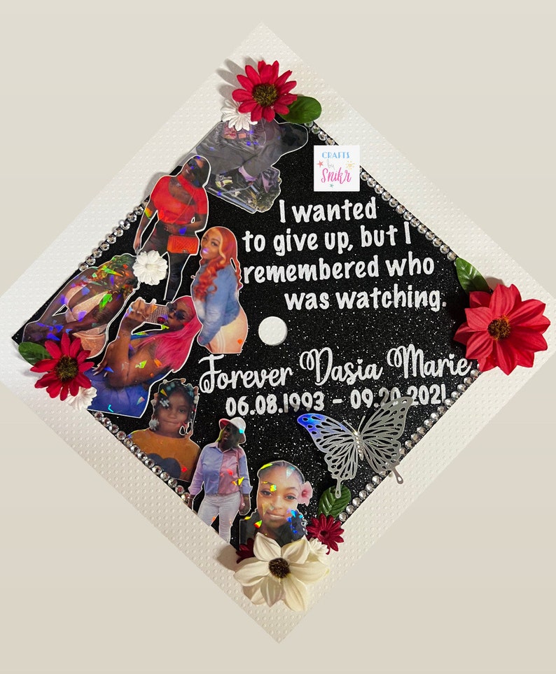 Customizable Graduation Cap Topper; Graduation; Floral Cap Topper ...