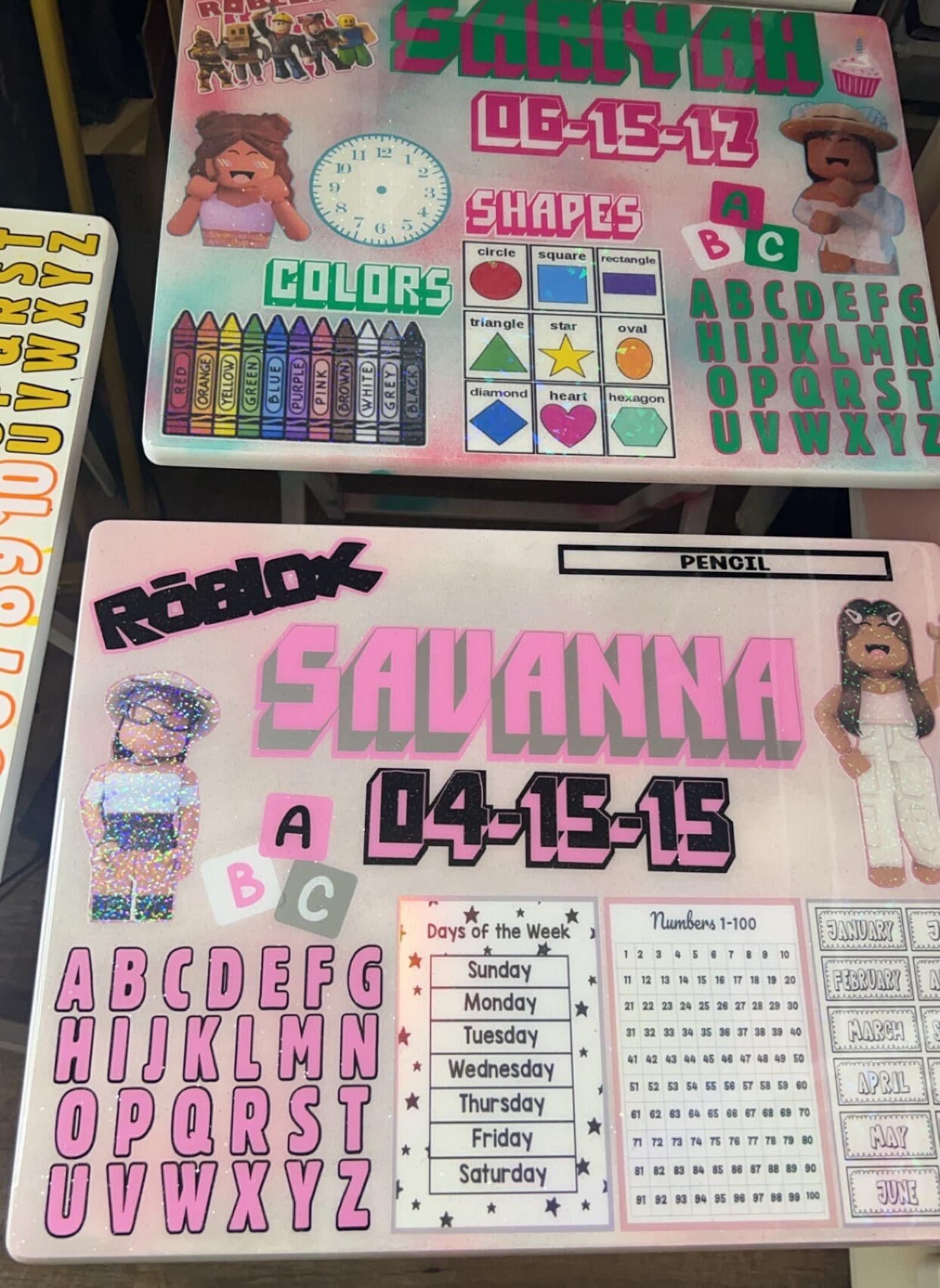 Custom Learning Table; Activity Table; Kids Table; Back to School Learning; Any Theme Learning ...