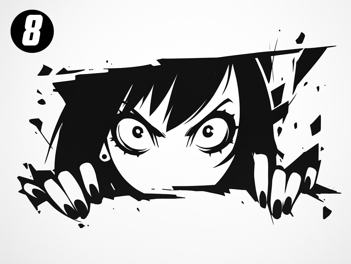 Anime Waifu Decals- Pick Your Design + Color | Vinyl Sticker - Car ...