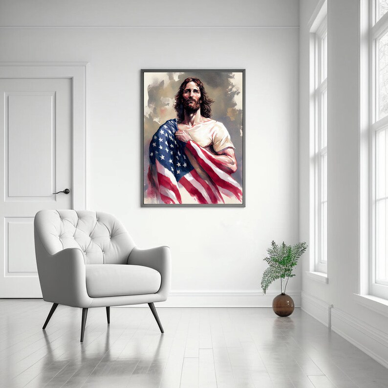 Jesus Christ the Eternal Protector of America Religious - Etsy