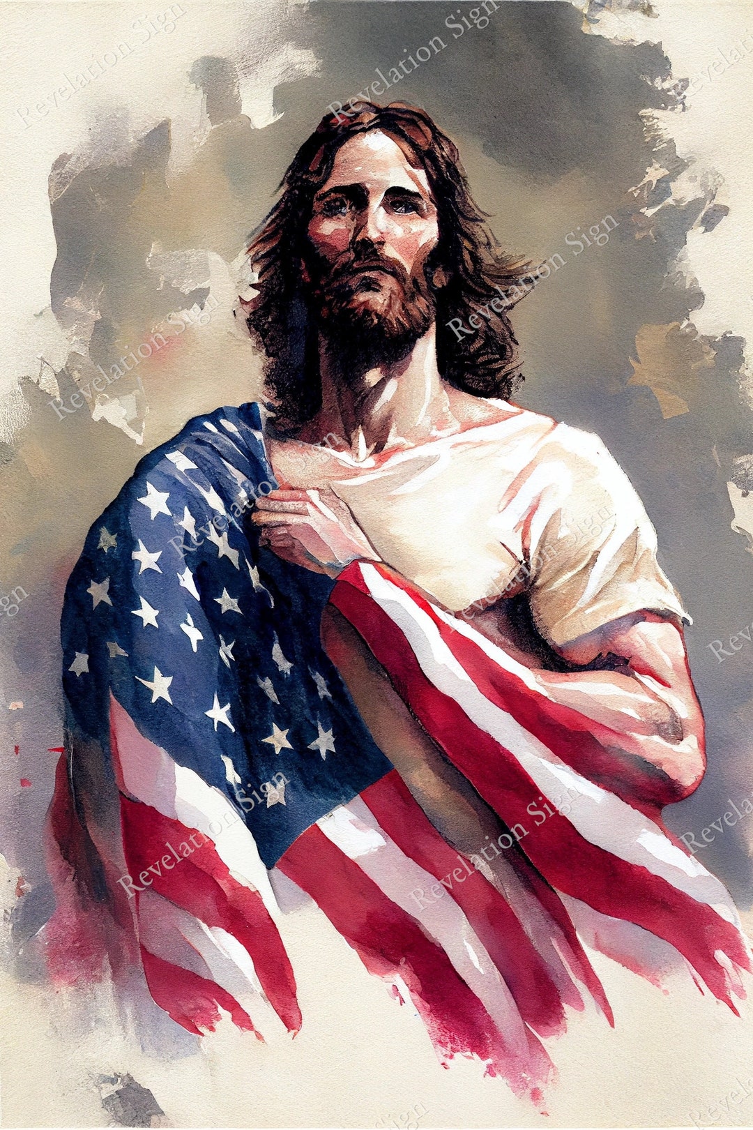 Jesus Christ the Eternal Protector of America Religious - Etsy