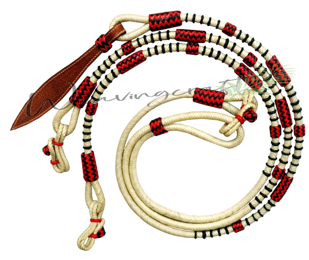 Weavingcraft Western Handmade Leather Romel Reins Custom Tooled Leather ...
