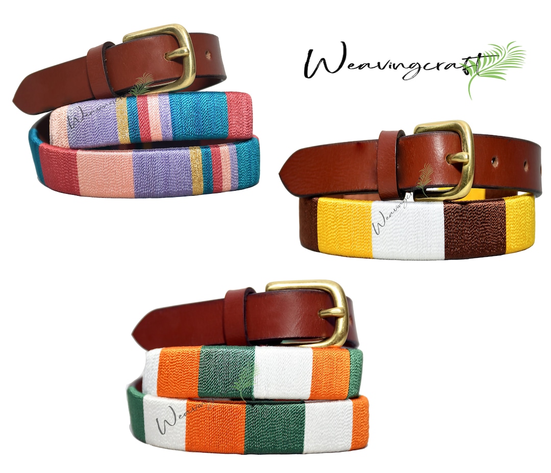 Hand Woven Leather Polo Belt: Argentine Tan Brown Unisex Belt - Etsy