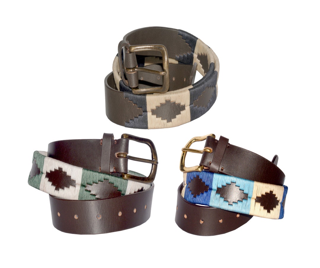 Weavingcraft Hand Woven Argentine Leather Polo Belt: Unisex Fashion ...