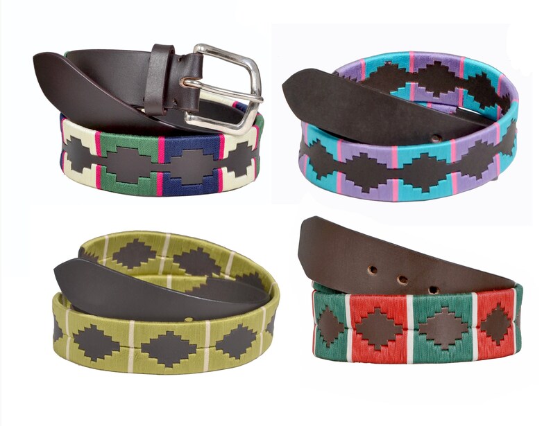 Weavingcraft Hand Woven Argentine Leather Polo Belt: Unisex Fashion ...
