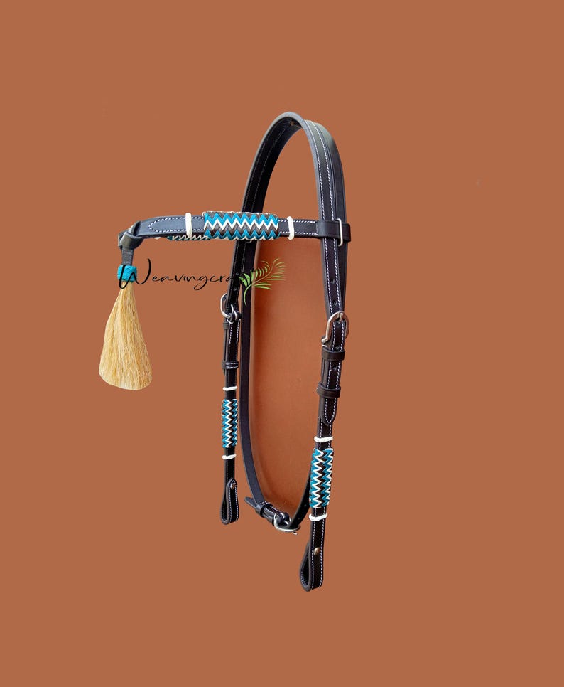 Leather Western Headstall Bridle: Rawhide Braided, Futurity Knot ...