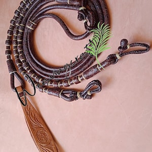 Weavingcraft Handmade Leather Romal Reins Custom Braided Reins Horse ...