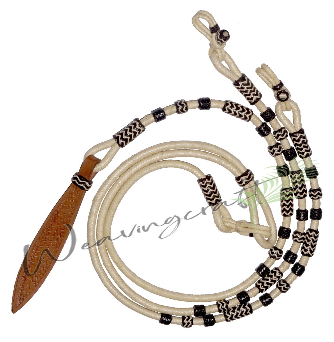 Weavingcraft Western Handmade Leather Romel Reins Custom Tooled Leather ...