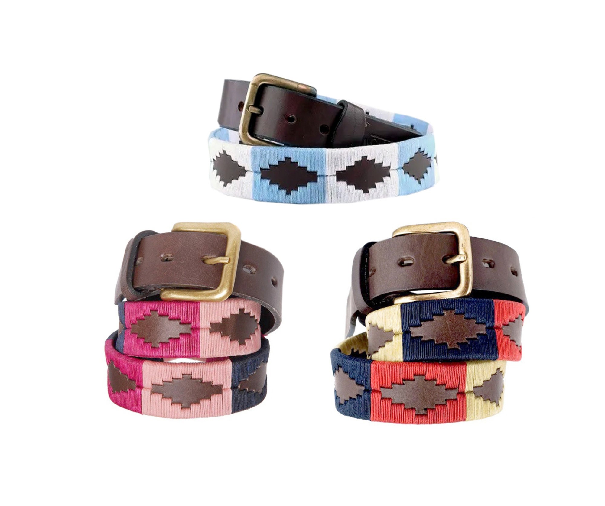 Hand Woven Argentine Polo Belt: Unisex Leather Fashion Belt - Etsy