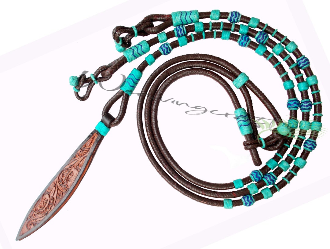 Weavingcraft Handmade Leather Romal Reins Custom Braided Reins Horse ...