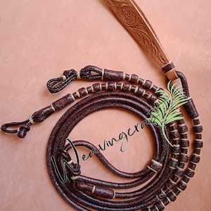 Weavingcraft Handmade Leather Romal Reins Custom Braided Reins Horse ...
