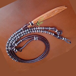 Weavingcraft Handmade Leather Romal Reins Custom Braided Reins Horse ...