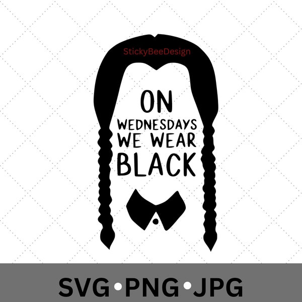 Wednesday We Wear Black Svg - Etsy