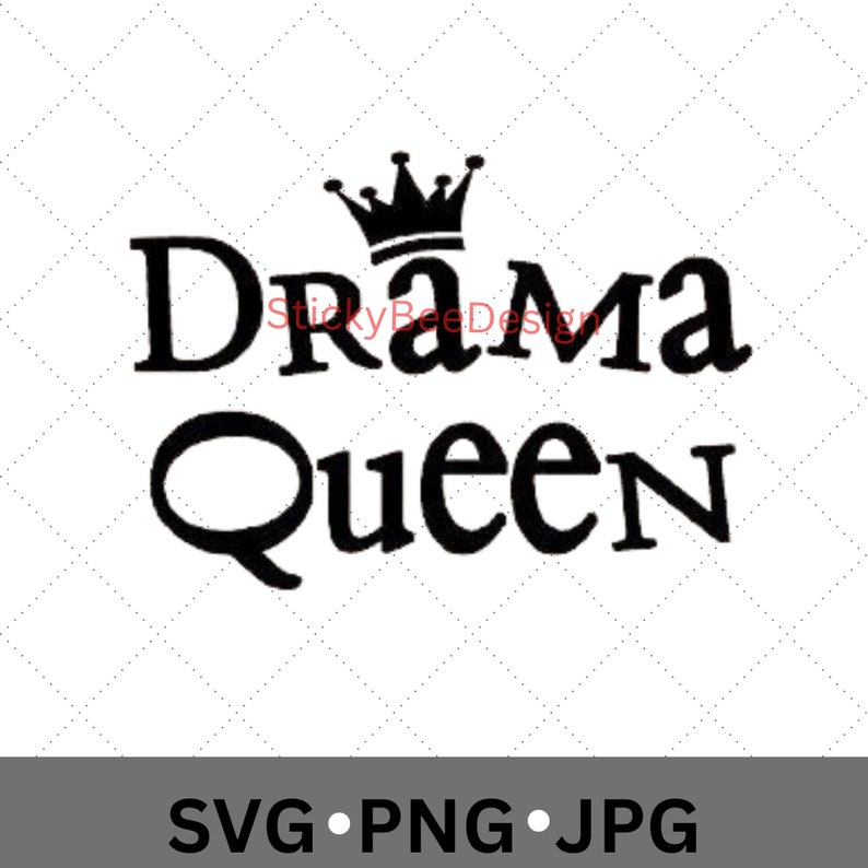 Drama reina svg, Chica svg, Reina svg, Chica con corona svg, Cricut ...